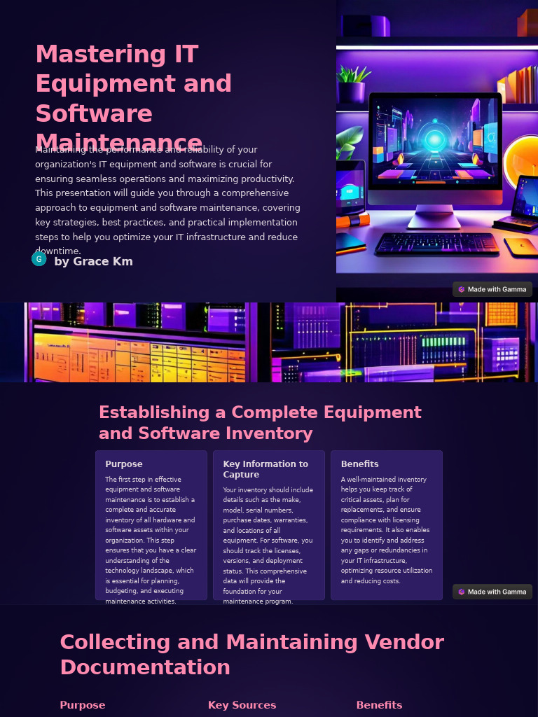 Mastering IT Equipment and Software Maintenance | PDF