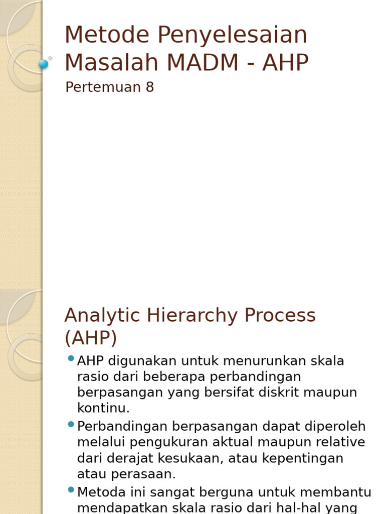 PERTEMUAN 8 - Sistem Penunjang Keputusan | PDF