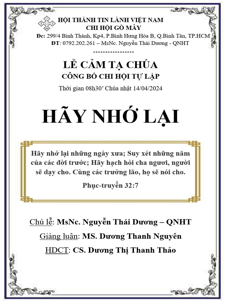 04142024CTTPC Go May-Cam Ta Chua CH Tu Lap | PDF