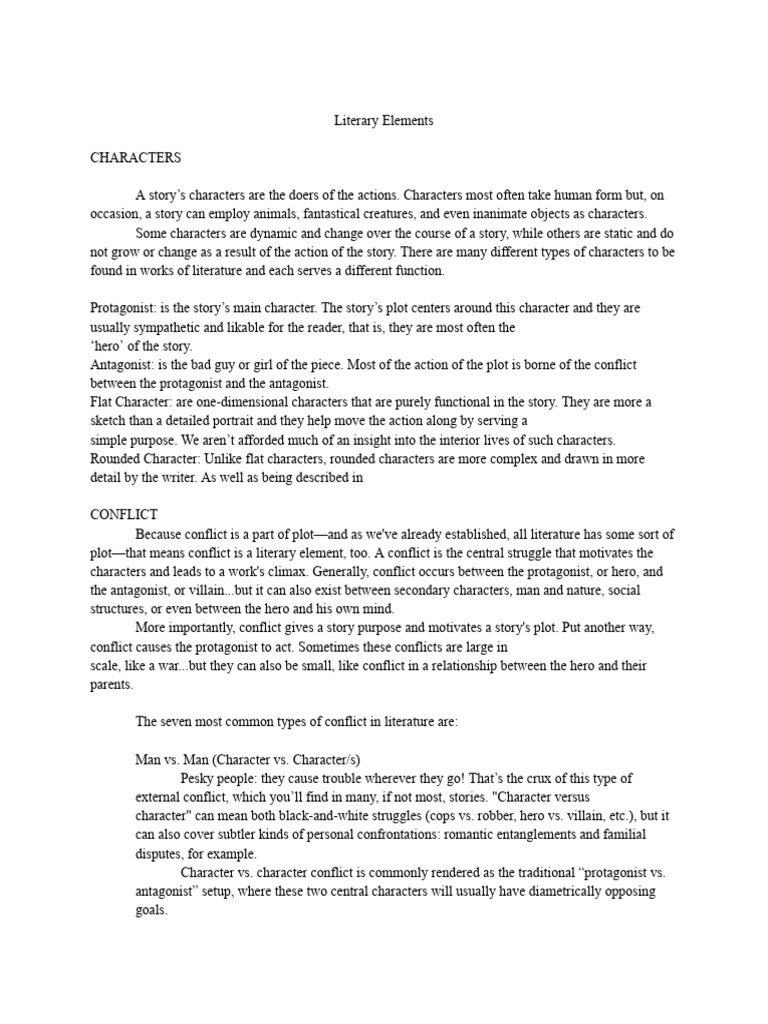 Lesson - Literary Elements and Devices | PDF | Narration | Plot (Narrative)