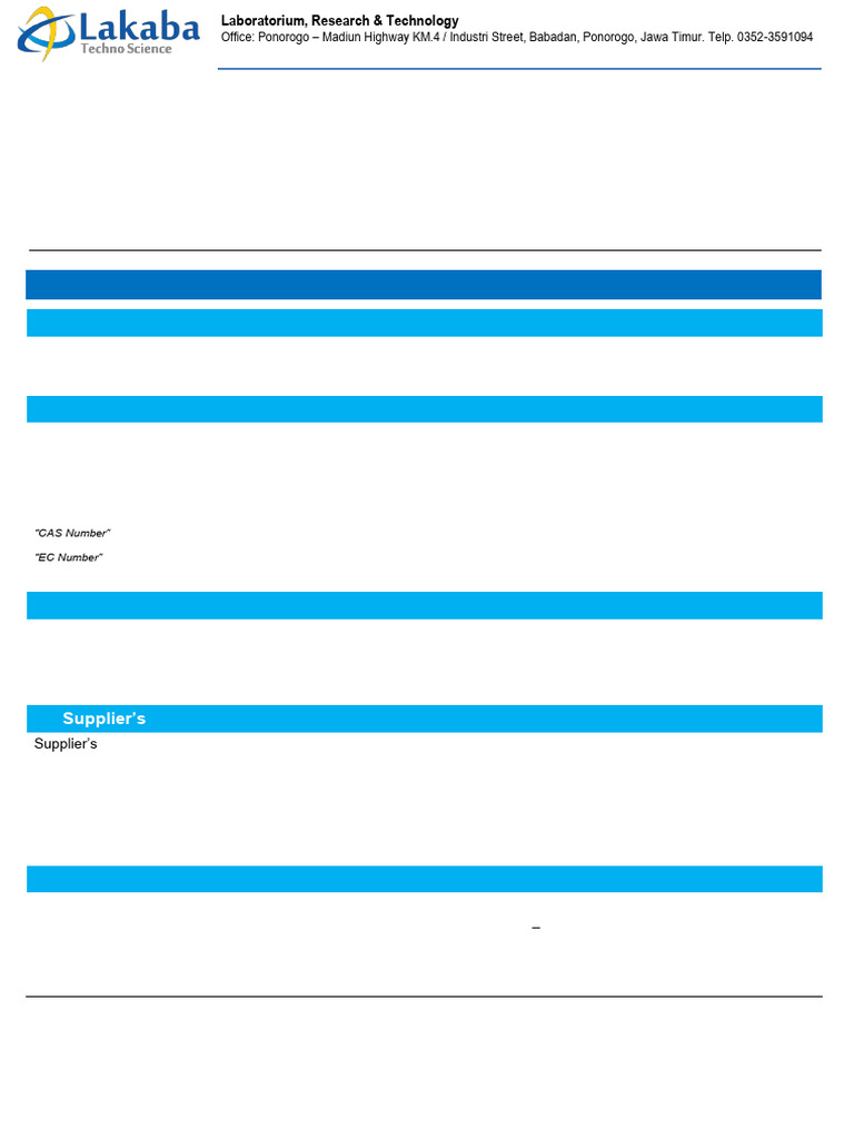 MSDS CuEDTA 2 | PDF
