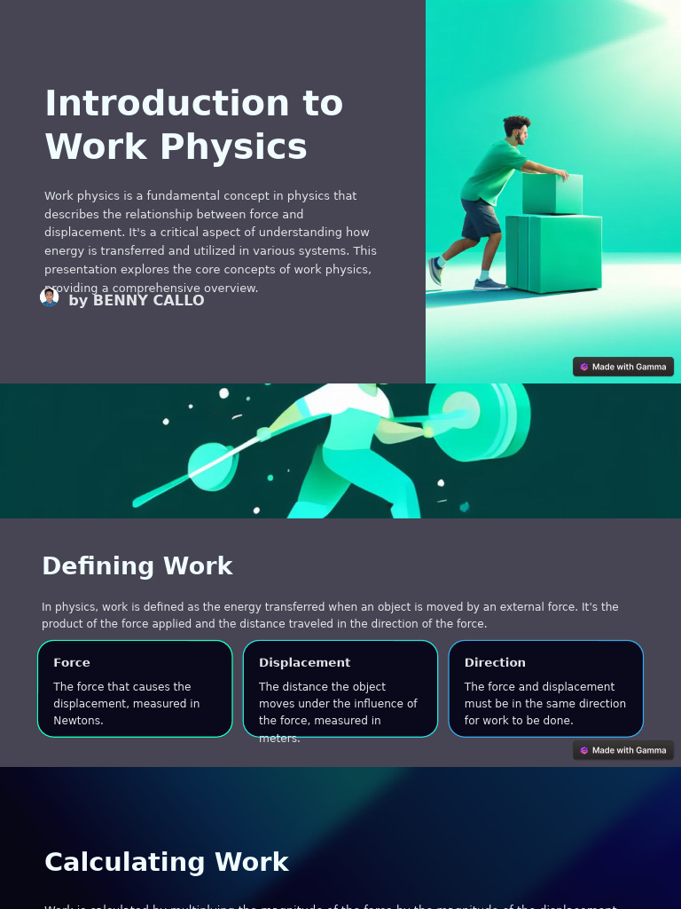 Introduction To Work Physics | PDF | Force | Science & Mathematics