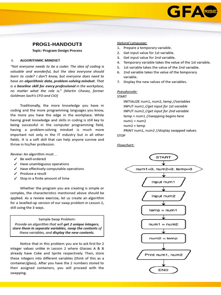 PROG1-Handout 3 | PDF