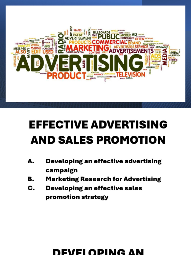Effective Advertising and Sales Promotion | PDF