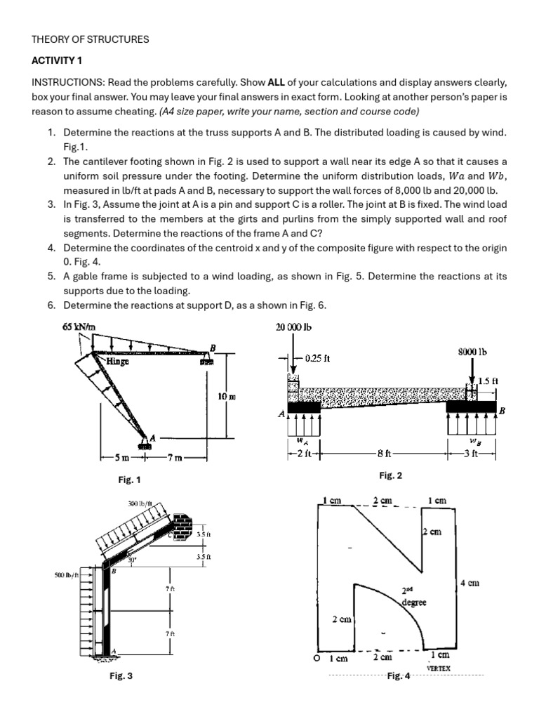 Activity 1 Theory of Structures | PDF