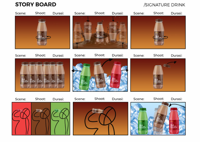 STORY BOARD IKLAN SIGNATURE DRINK | PDF