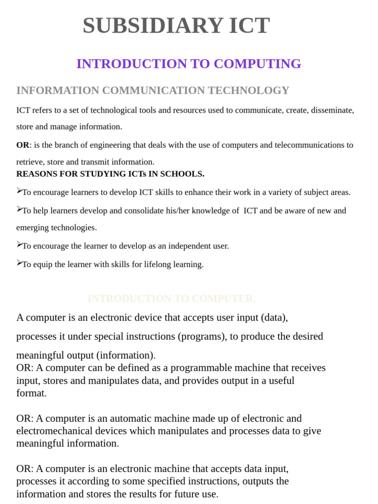 S.5 Ict Notes | PDF