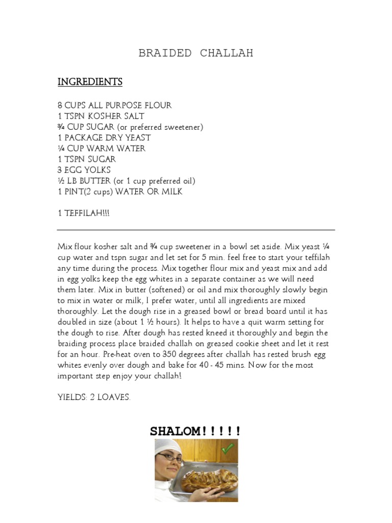 Challah English and Espanol | PDF | Panes | Alimentos