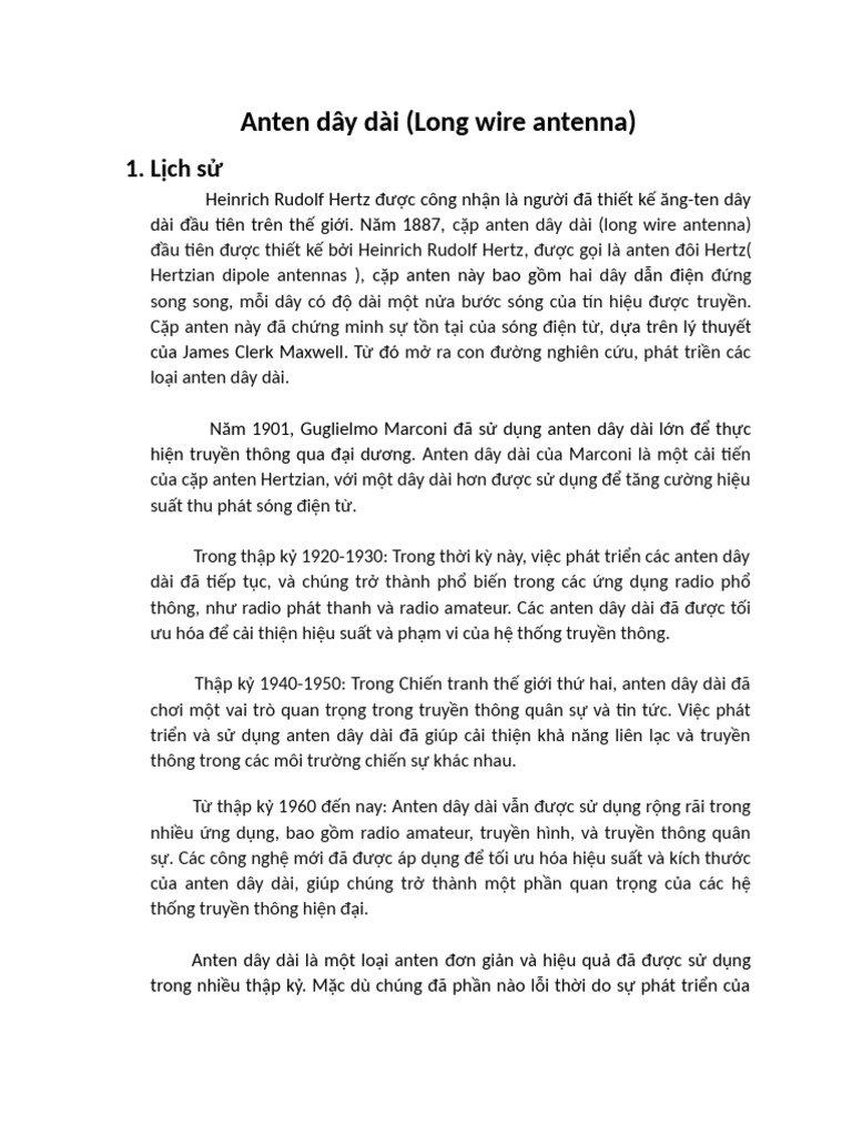 Anten Dây Dài | PDF