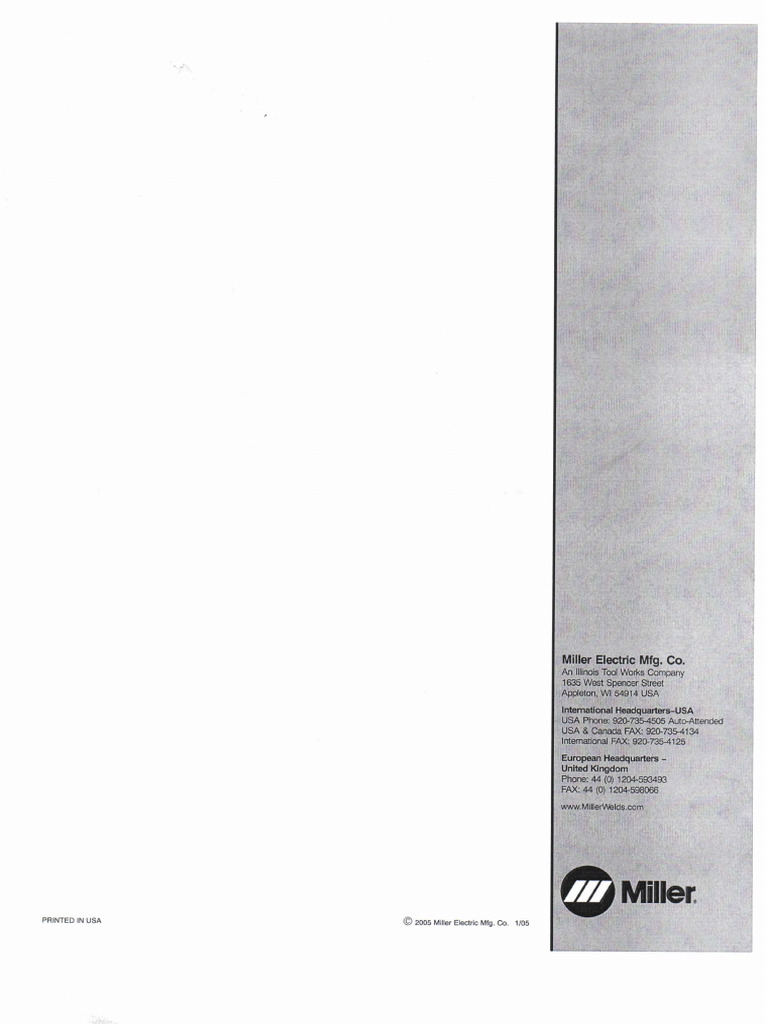 Miller Electric MFG - Co | PDF