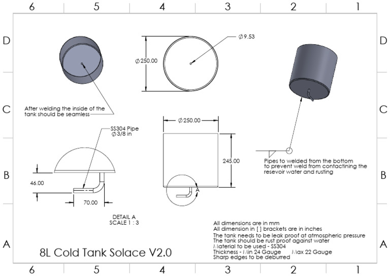 8L Cold Tank Solace V2.0 | PDF