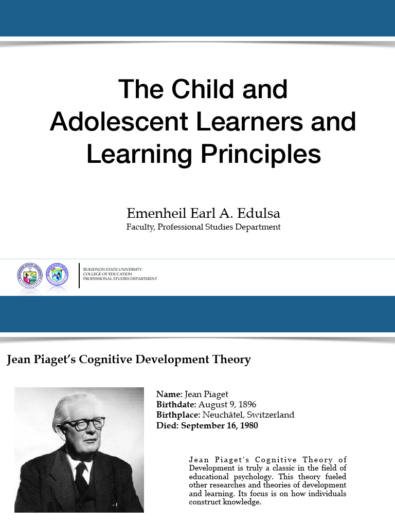Jean Piaget S Cognitive Development Theory | PDF