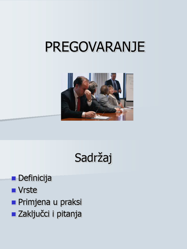 6 Poslovni Pregovori - 1 | PDF