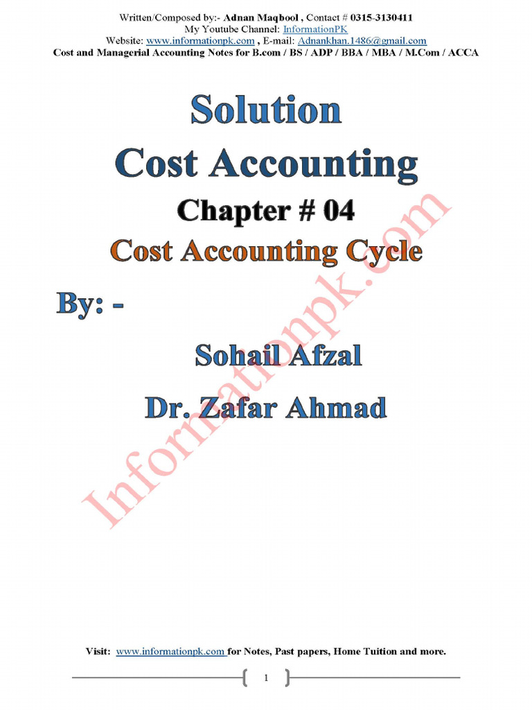 Cost Accounting Cycle Revised Edition | PDF