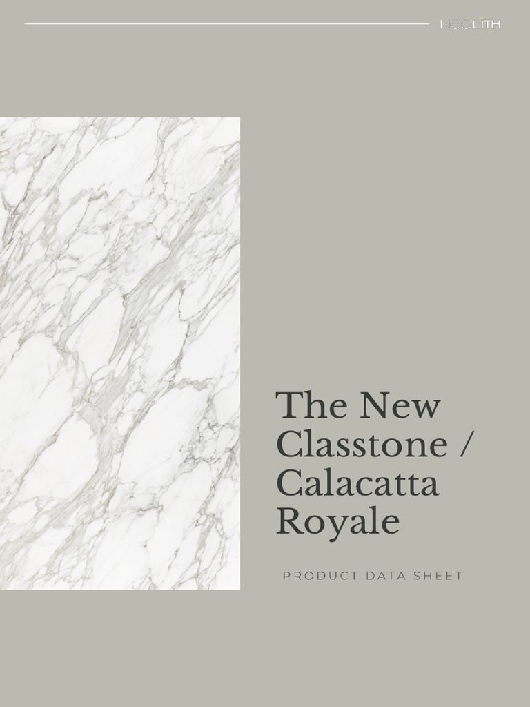 Neolith The New Classtone - Calacatta Royale | PDF