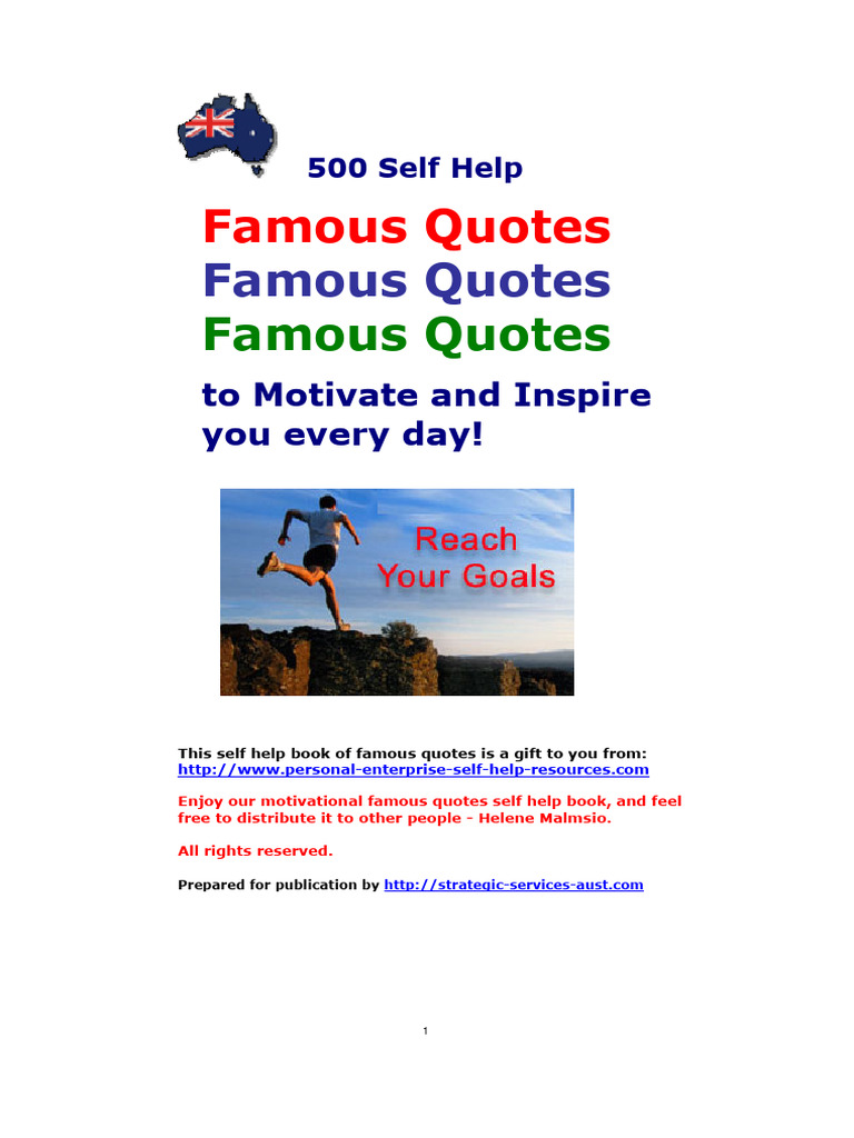 500 Famous Quotes Self Help Bo | PDF