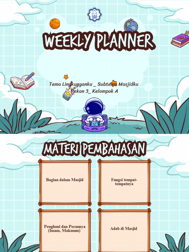Weekly Planner KG.A - Lingkunganku - Pekan 3 PDF | PDF