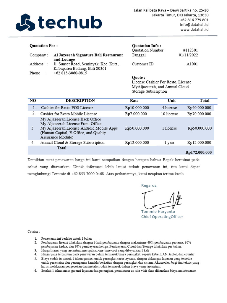 Quotation Techub - Al Jazeerah 23 Nov 2022 | PDF