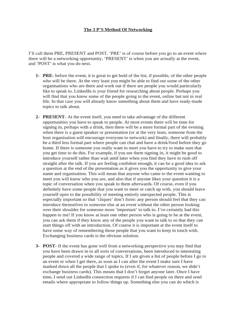 The 3ps Method | PDF