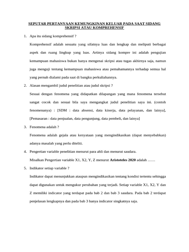 Bahan Belajar Kompre | PDF