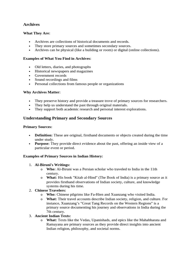 Primary Sources + History | PDF