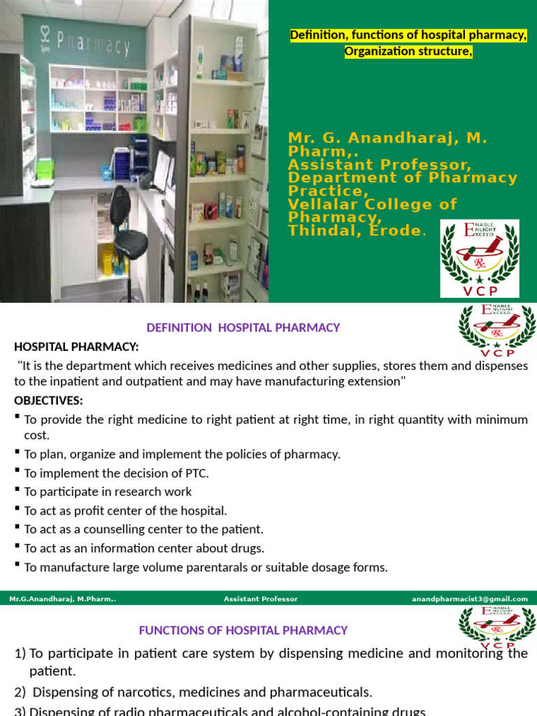 Hospital Pharmacy | PDF