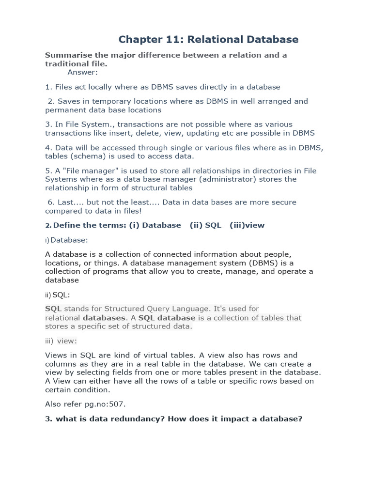 Relational Database | PDF