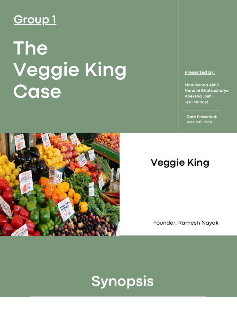The Veggie King Case | PDF