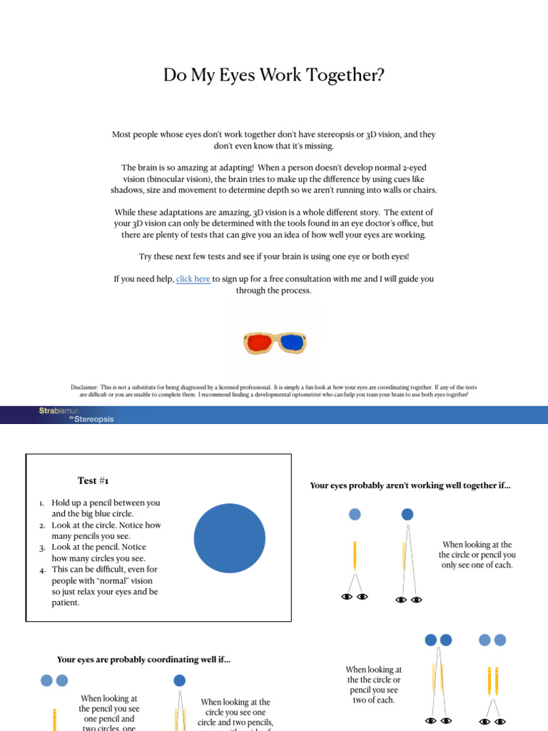 Do My Eyes Work Together | PDF