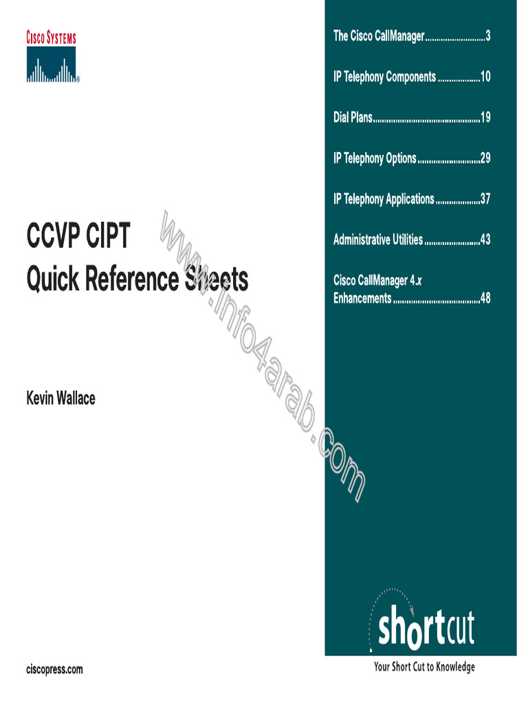 CCVP CIPT Quick Reference Sheets | PDF