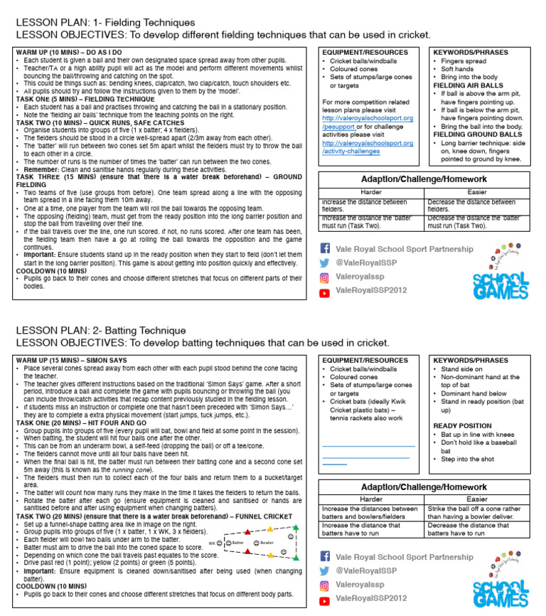 Cricket Lessons | PDF