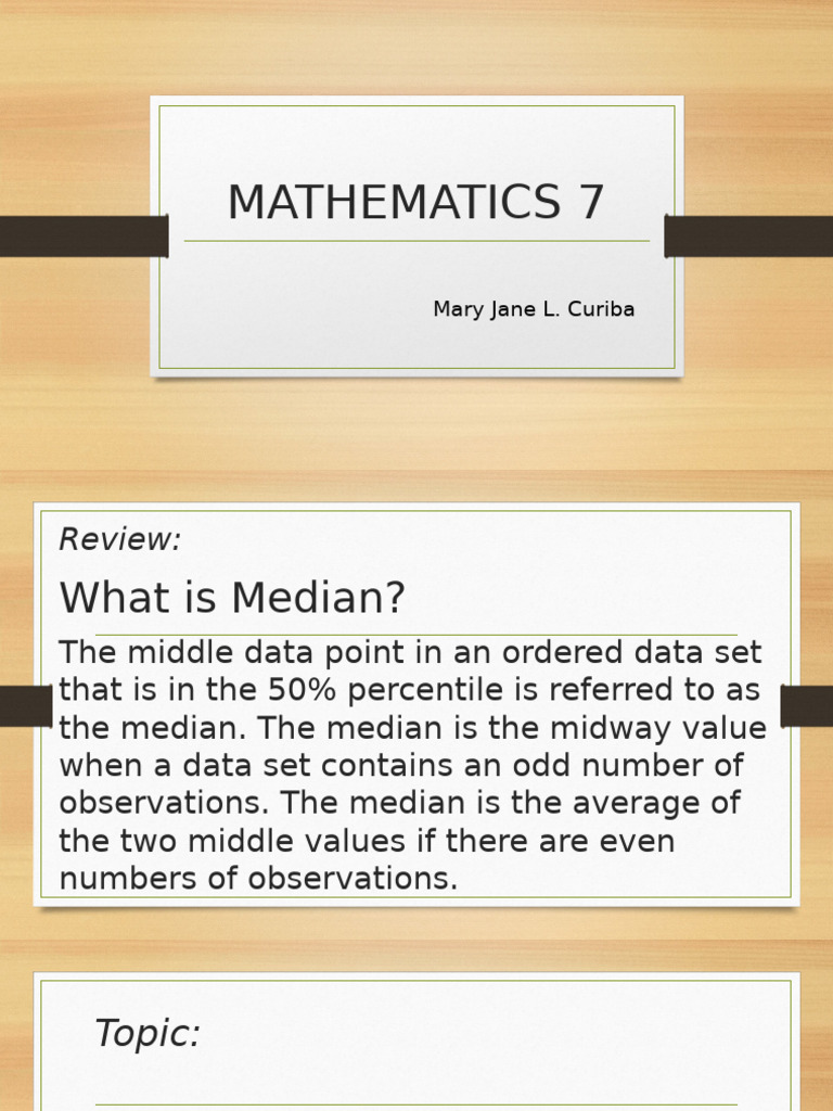 COT MATHEMATICS 7 | PDF