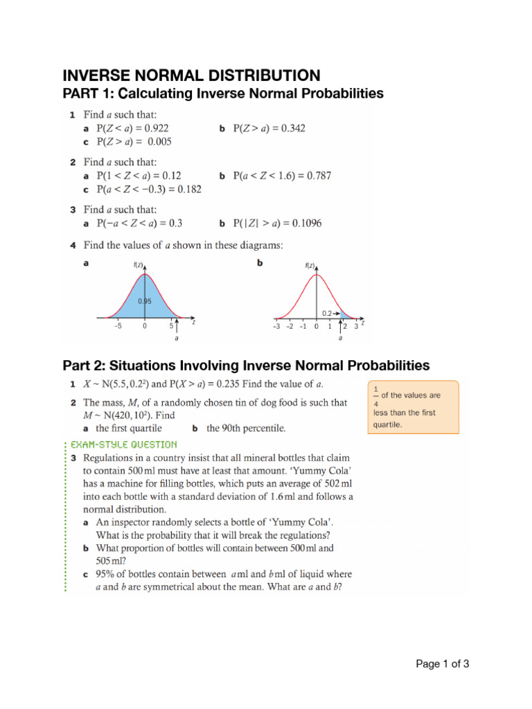 Inverse Normal Distribution | PDF