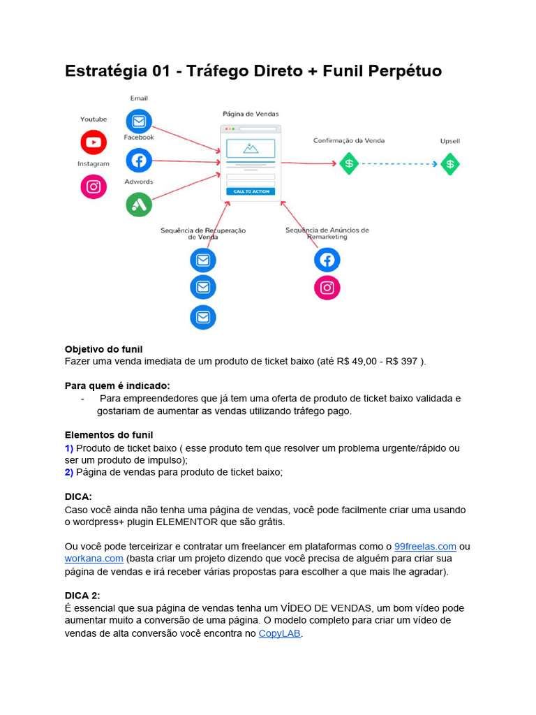 Estratégia 01 - Tráfego Direto + Funil Perpétuo | PDF