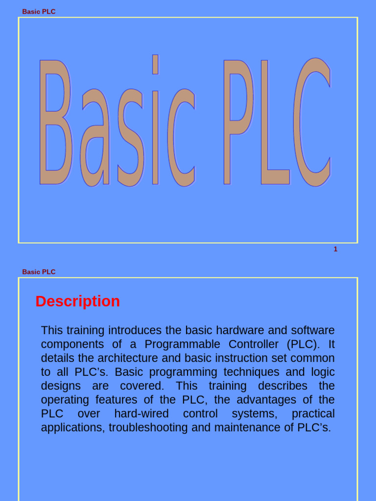 Basic PLC | PDF