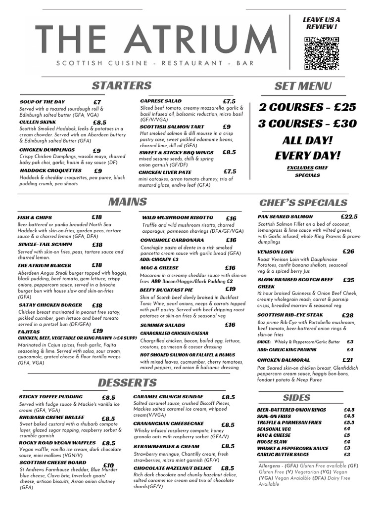 Atrium Menu July24 | PDF