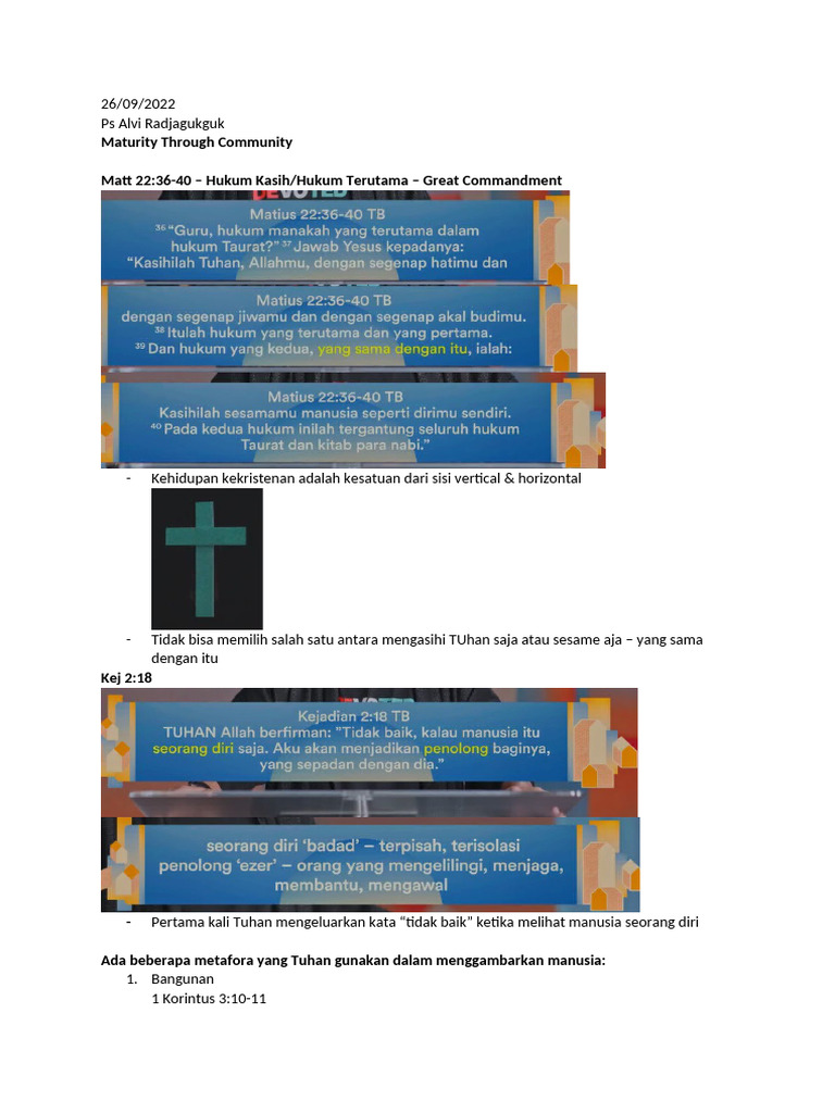 Maturity Through Community | PDF