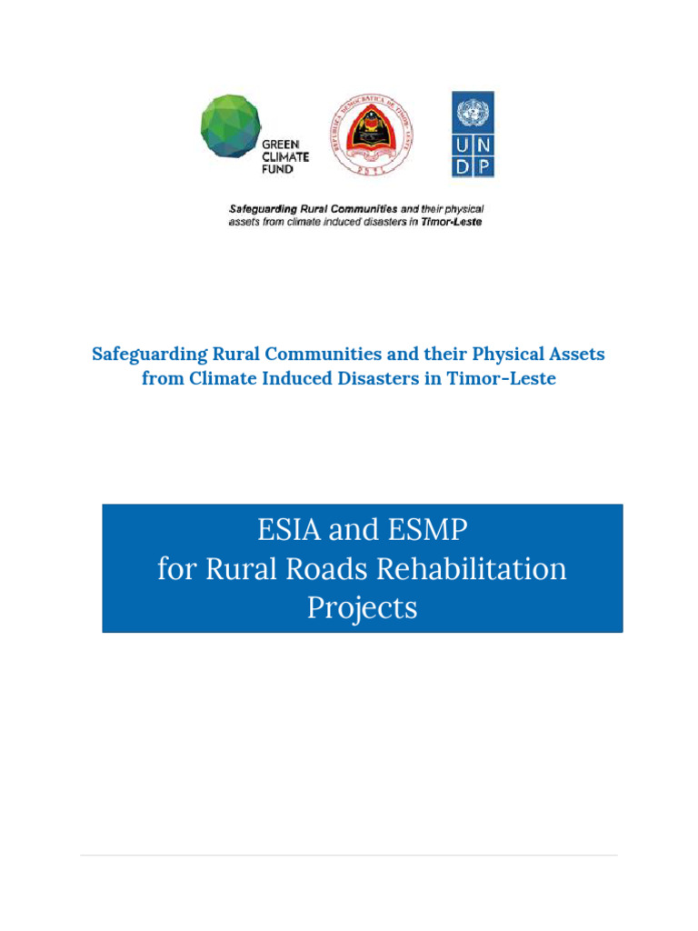 Esia - Esmp Rural Roads Fp109 | PDF