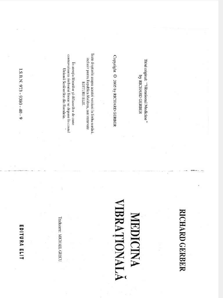 Medicina Vibrationala Richard Gerber | PDF