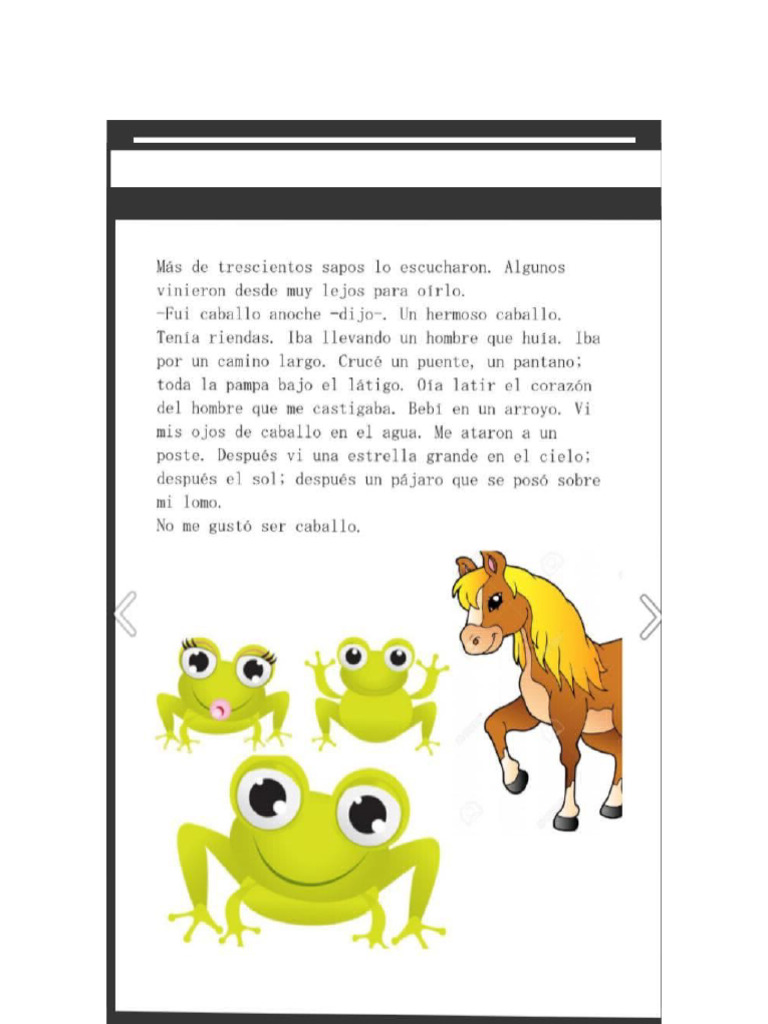 Cuento Los Sueños Del Sapo Pdf
