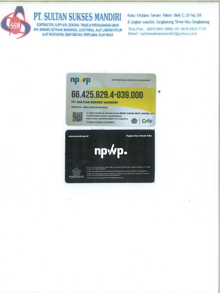 NPWP Perusahaan | PDF