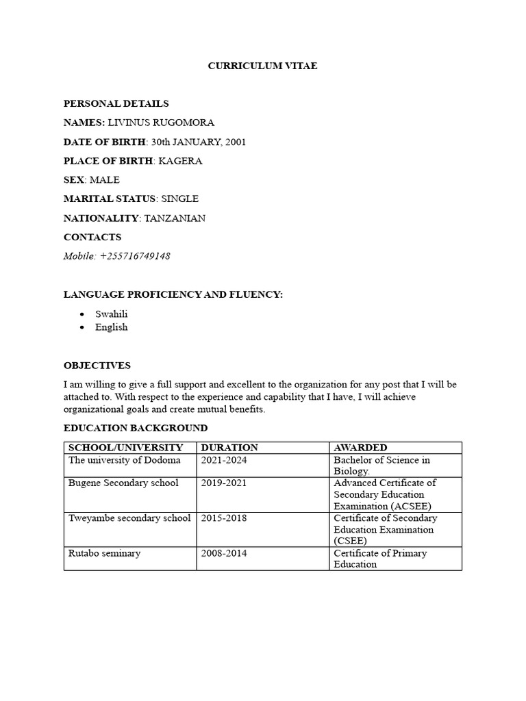 Curriculum Vitae-2 | PDF