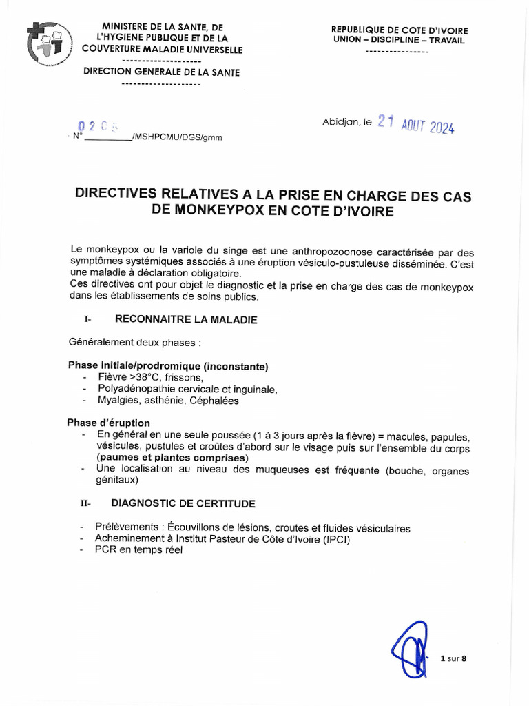 Directives Mpox | PDF