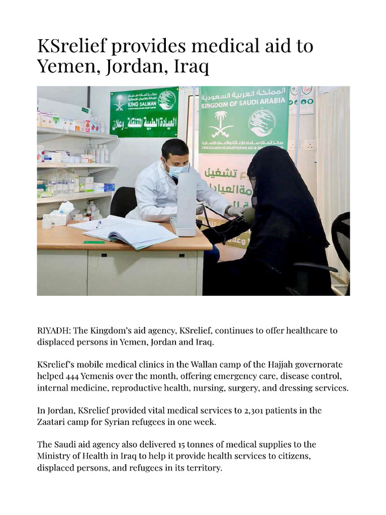 ksrelief provides medical aid | PDF