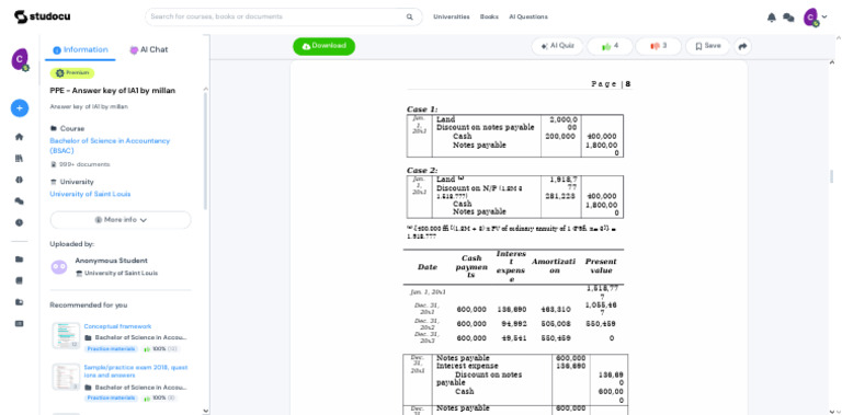 PPE - Answer Key of IA1 by Millan - Chapter 15 Property, Plant and ...