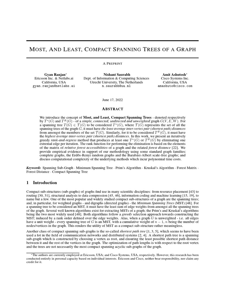 M, A L, C S T G: OST ND East Ompact Panning Rees of A Raph | PDF