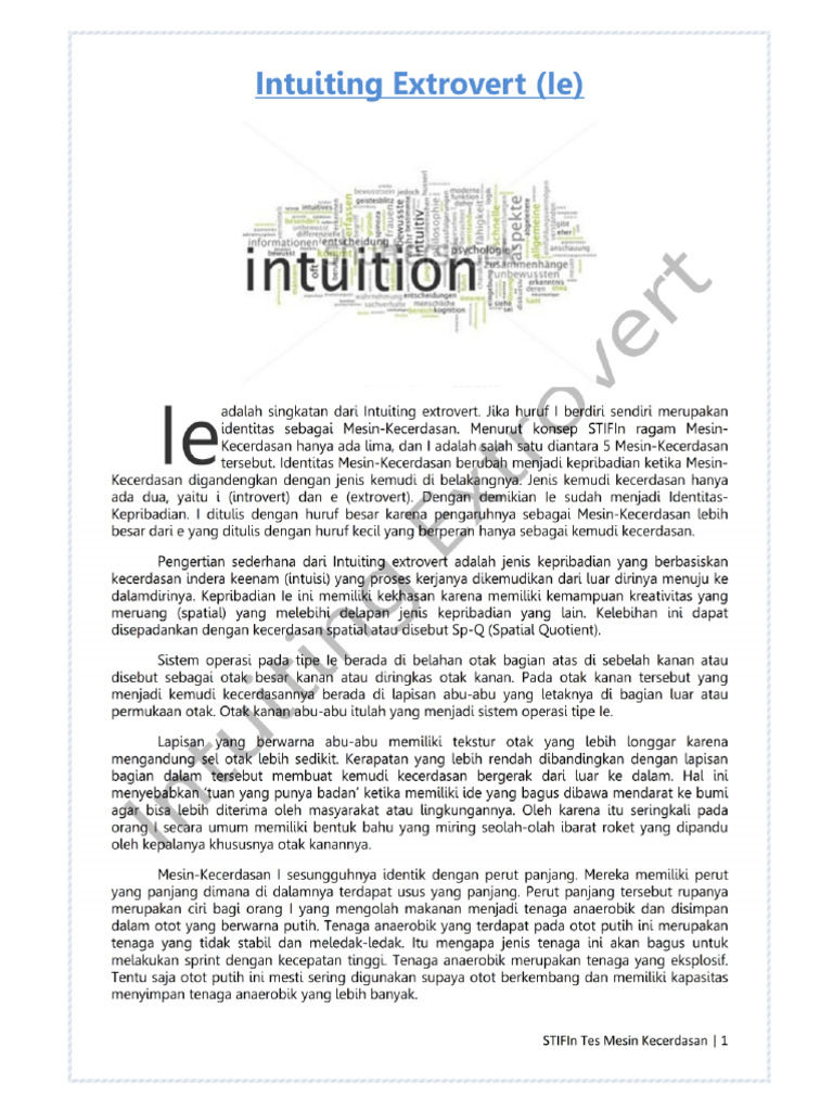 Intuiting Extrovert Learning | PDF