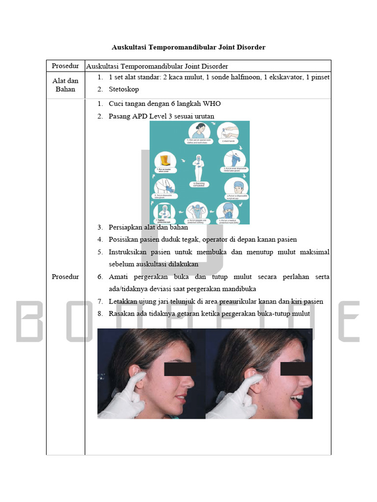 5 BM Pemeriksaan Auskultasi TMJ | PDF