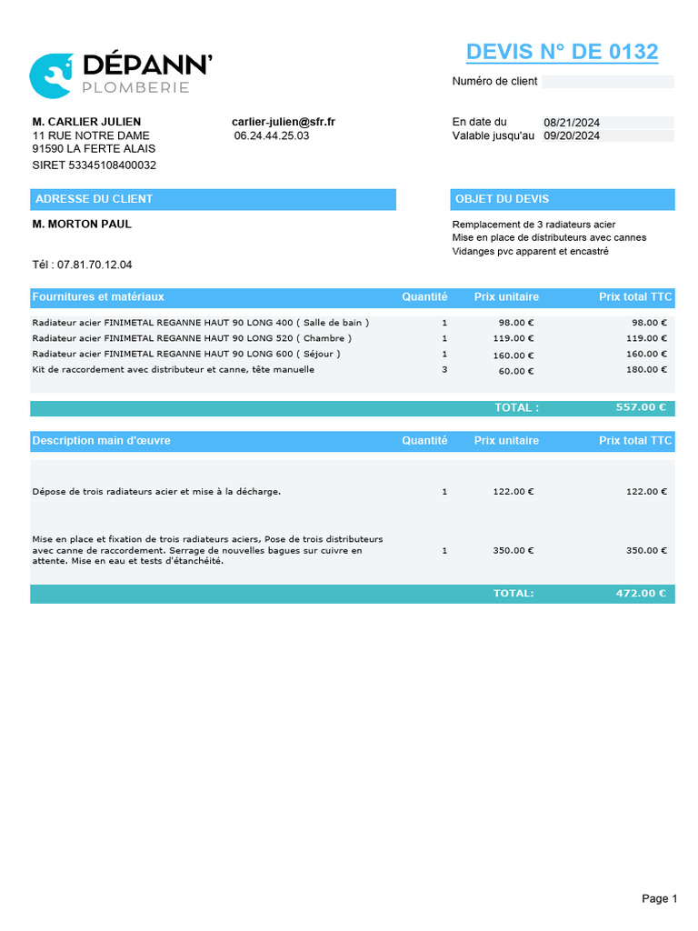 Trame Pour Devis | PDF
