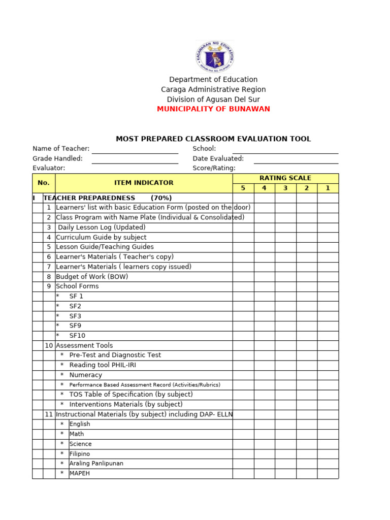 Teacher S Checklist and Classroom Essentials | PDF | Teachers | Classroom